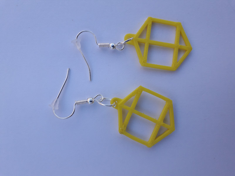 Boucle d'oreille cerf-volant petit Rokkak jaune