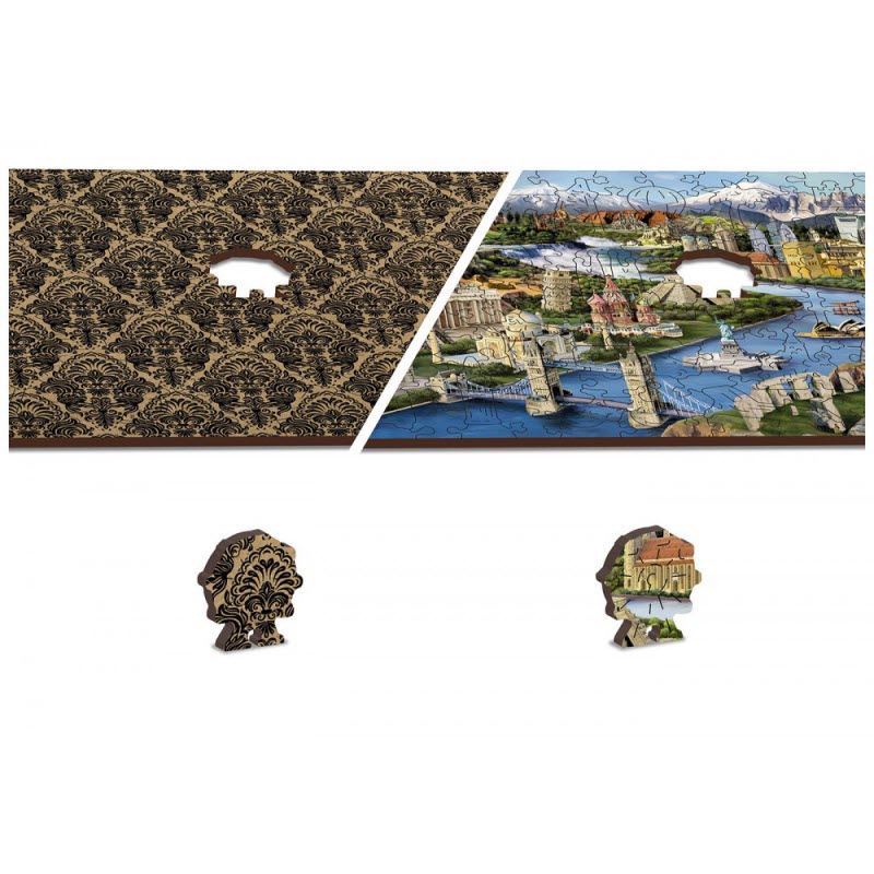 Puzzle Wooden city world landmarks